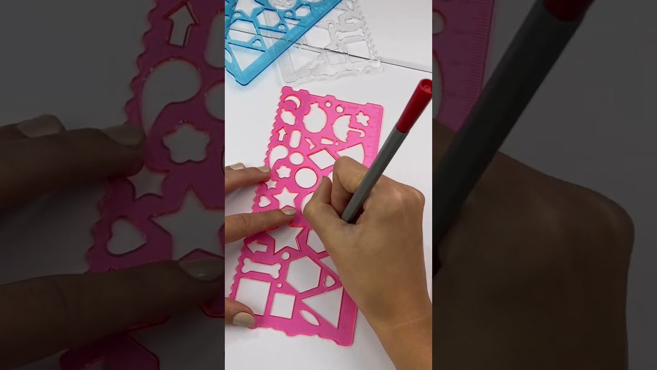 RÉGUAS COM DIVERSOS DESENHOS SUPER PRÁTICO #papelaria #diy #utilidades #materialescolar #studygrambr