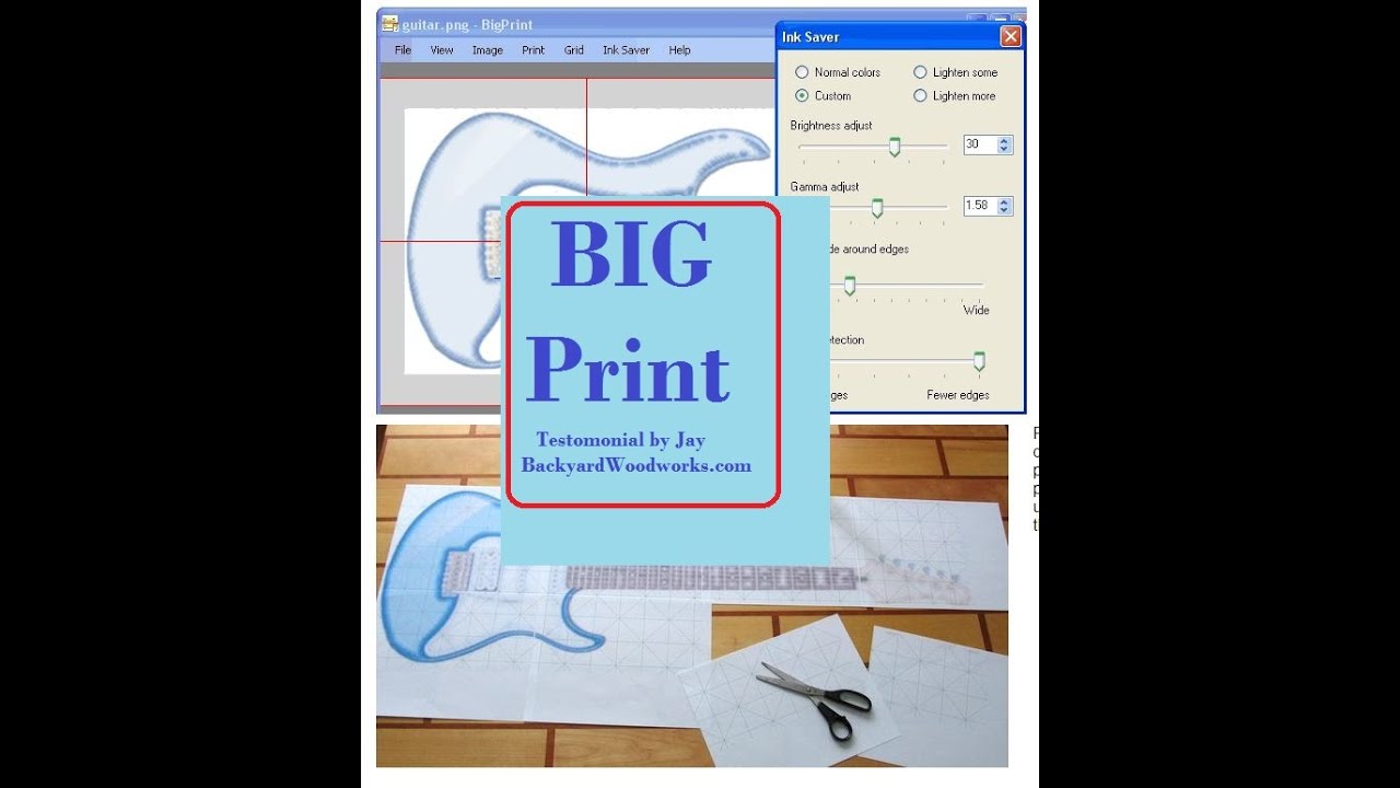 How to Print large patterns using BigPrint