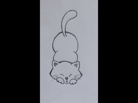 cat art Part I | very easy #shorts #harmonyarts #animals #cat