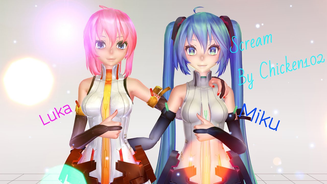 (MMD x Vocaloid)Scream[Miku & Luka]
