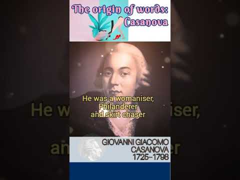 Etymology: origin of the word Casanova #lovestory #myvalentines #loverman