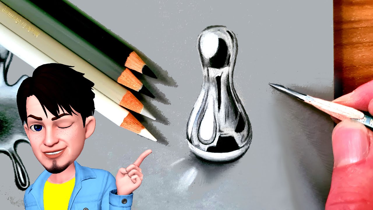Draw a shiny Pin with 4 Pens