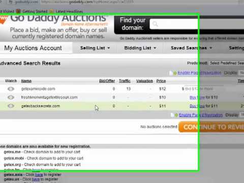 Finding Aged Domains with GoDaddy.com