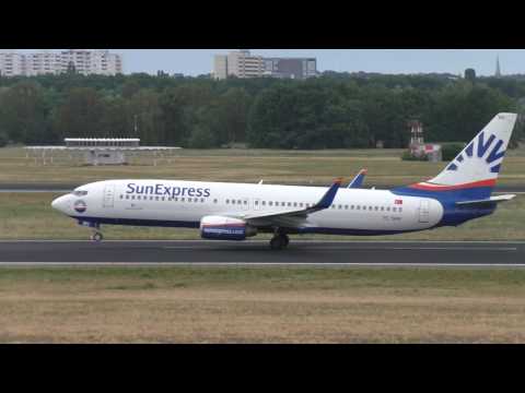 SunExpress Boeing 737-86J TC-SNV XQ 947 takeoff at Berlin Tegel Airport
