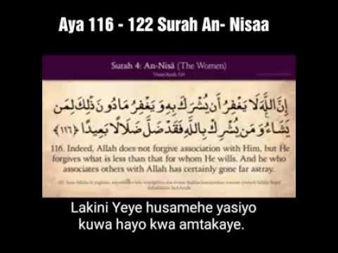 Aya 116 122 Surah An Nisaa
