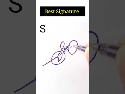 How to make stylish signature of letter S #howtosign #handwriting #signature
