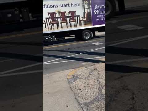 a Raymour and Flanigan Kenworth box truck