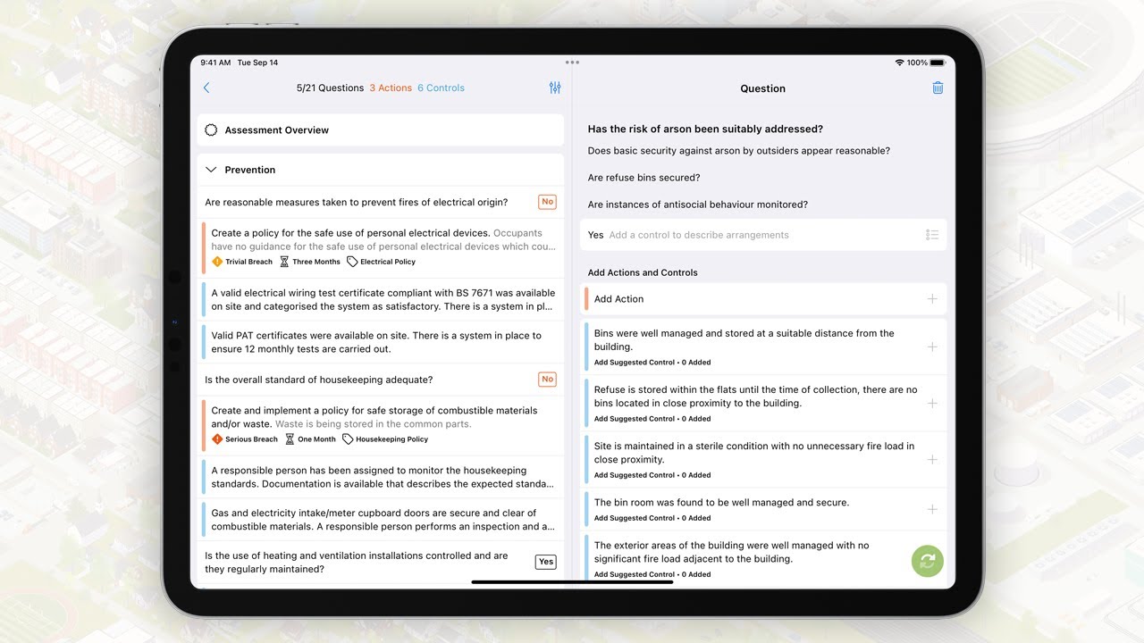 Assessments with RiskBase App