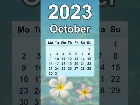 October 2023 Calendar