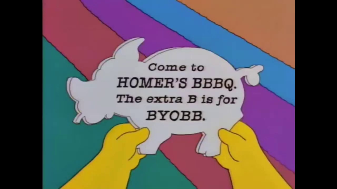 Homer's BBQ invitation