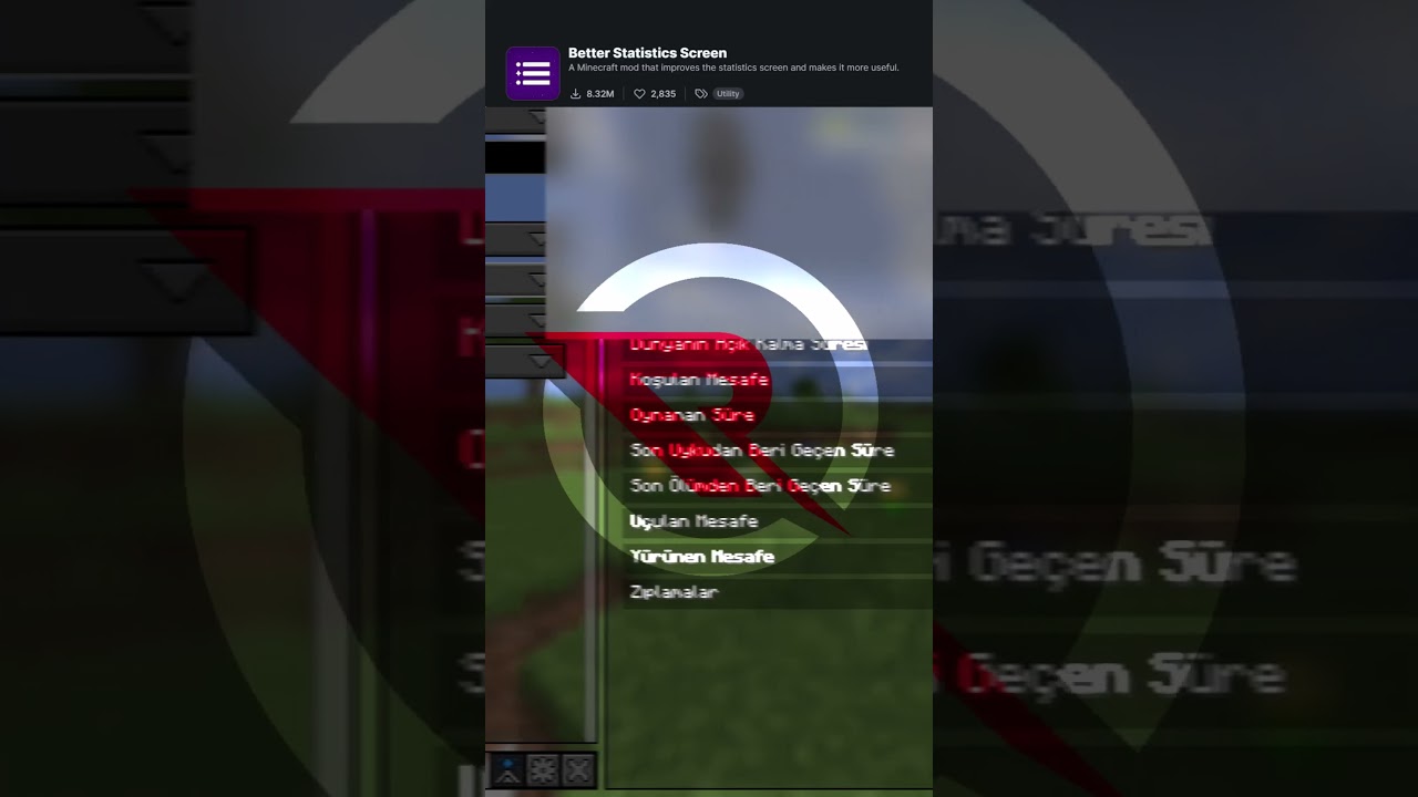 Minecraft's Stats Screen Made Useful — Better Statistics Screen! #minecraft #mod #shorts