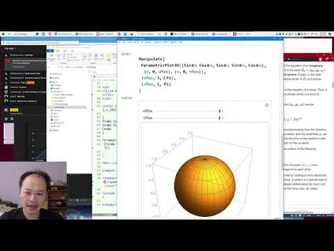 XahTV 2021-07-23 Wolfram Language Live Coding. Parametric Plot of Sphere