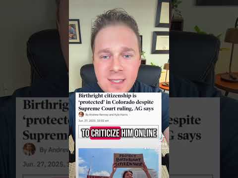 Reminder: Birthright Citizenship is the LAW — Trump Can't Change It Himself