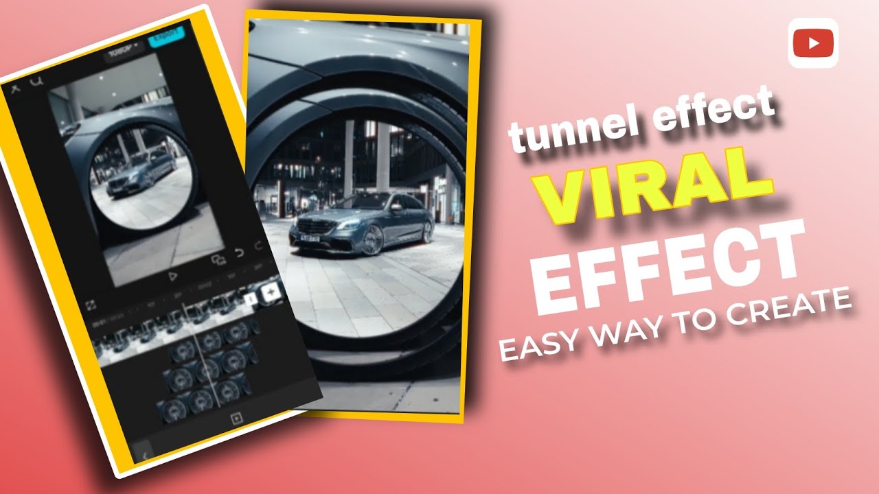 Easy Way To Create This Type Effect ||           CAR Tunnel Effect Editing Tutorial ||