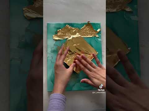 Nikkah Gift Idea • Gold Leaf Arabic Calligraphy + Alcohol Ink background • ArtisanKhan