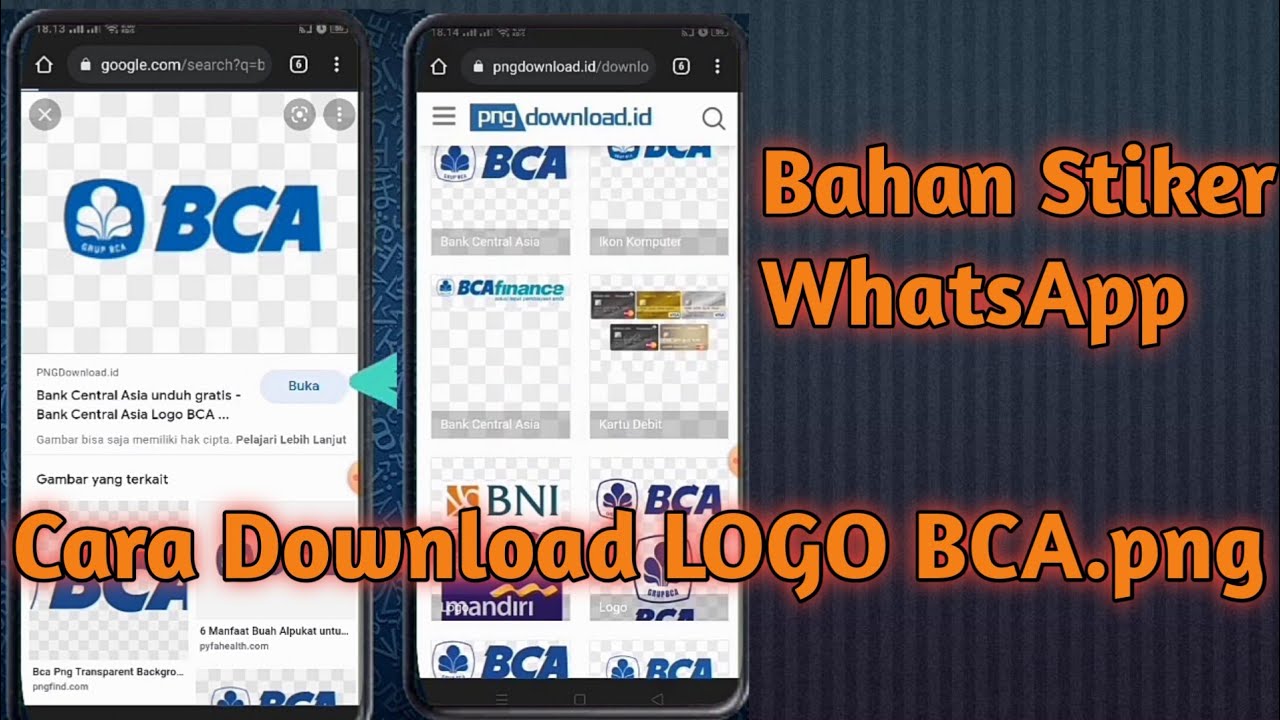 Cara Download LOGO BCA.png | Bahan stiker Bank | Sangat Mudah