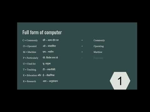 Full form of Computer, RAM, ROM, ALU and CU