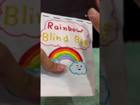Opening Rainbow Blind Bag 🌈 #blind bag #asmr #rainbow #diy #paper craft #shorts