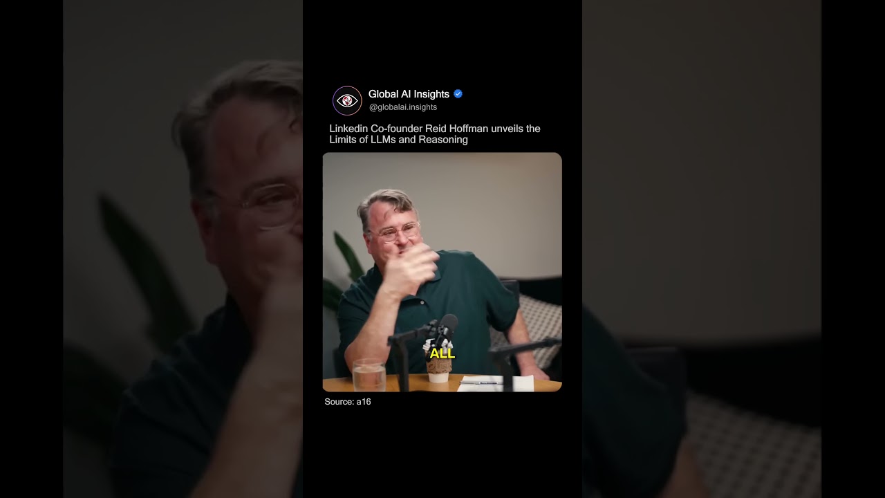 Linkedin Co-founder Reid Hoffman unveils the Limits of LLMs and Reasoning