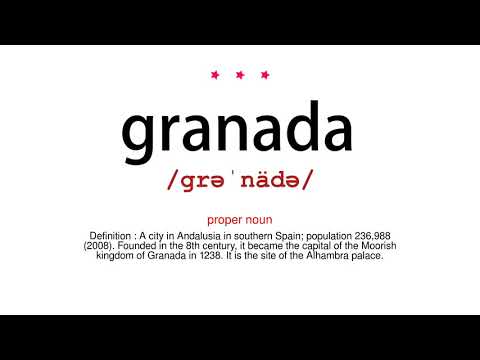 How to pronounce granada - Vocab Today