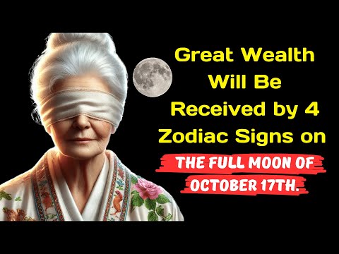 Great Wealth Will Be Received by 4 Zodiac Signs on the Full Moon of October 17th