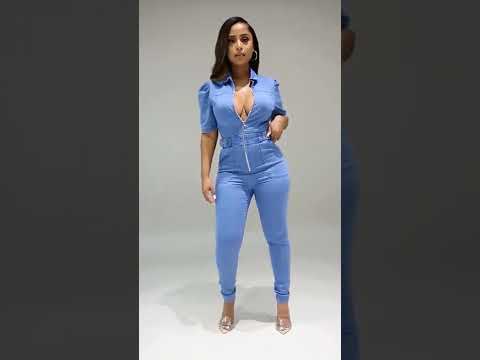 Agatha Bodycon Denim Jumpsuit