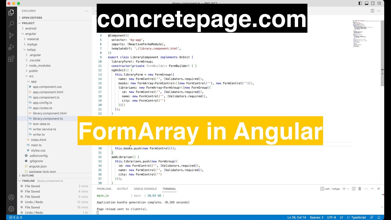 FormArray in Angular
