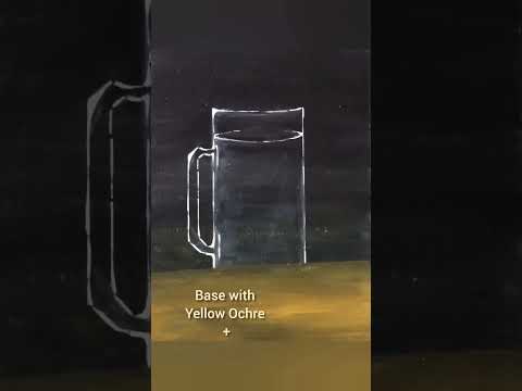 Easy Glass Vase Painting/Acrylic Still life Art Tutorial Beginners #art #youtubeshort #stilllifeart