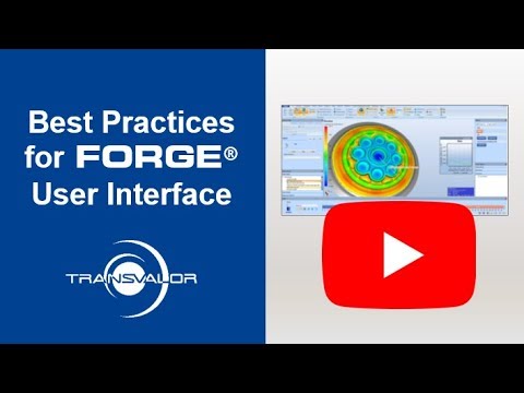 TRANSVALOR - Best Practices for FORGE® User Interface
