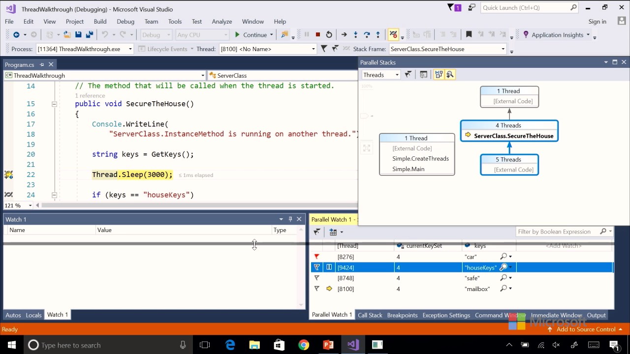 11 Debugging Multi Threaded Apps in Visual Studio 2017