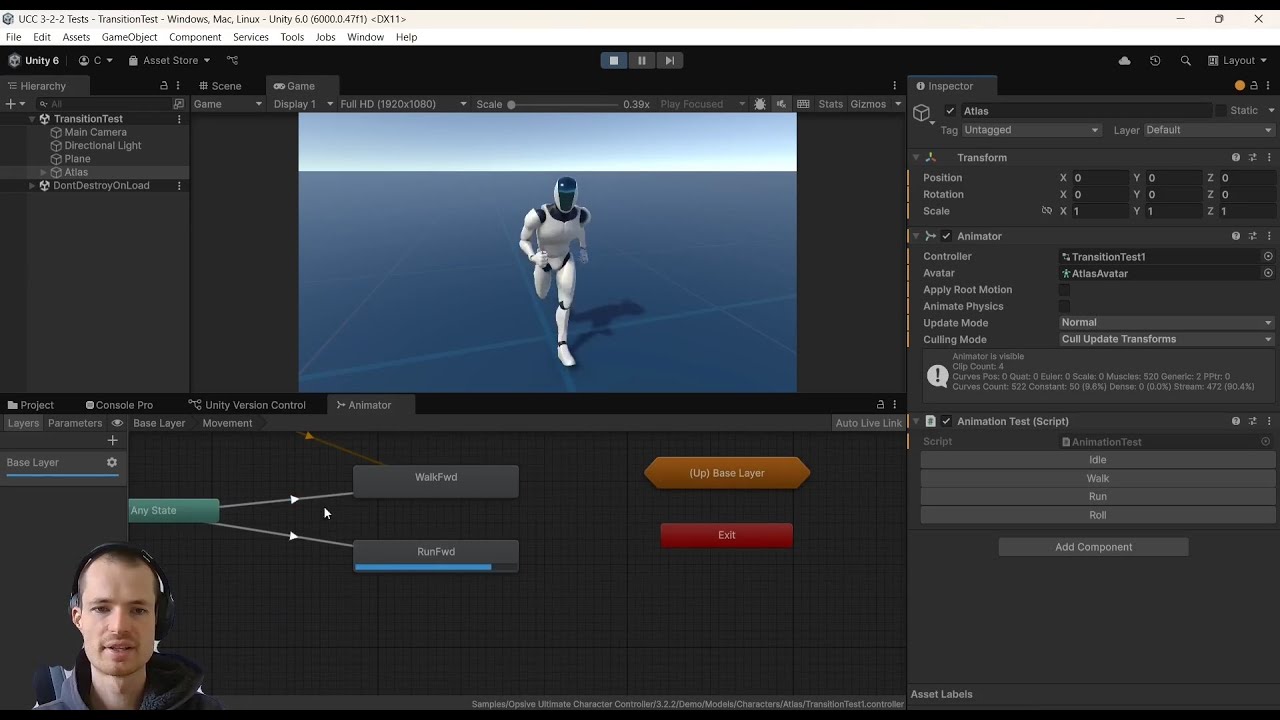 Unity animation transition interruption issue