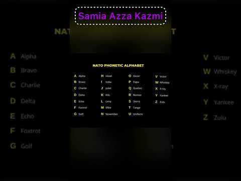 Nato Phonetic Alphabets