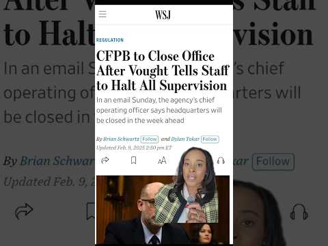 The Consumer Financial Protection Bureau may soon no longer be around. #financialnews #cfpb