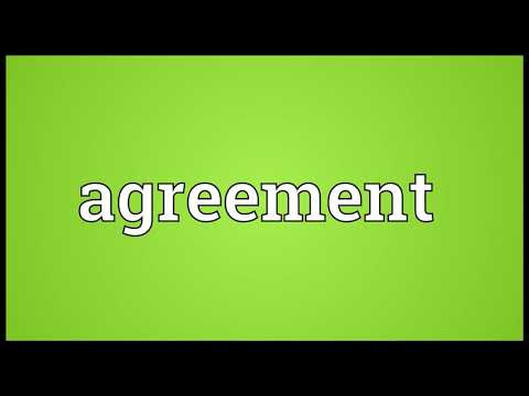agreement meaning in English