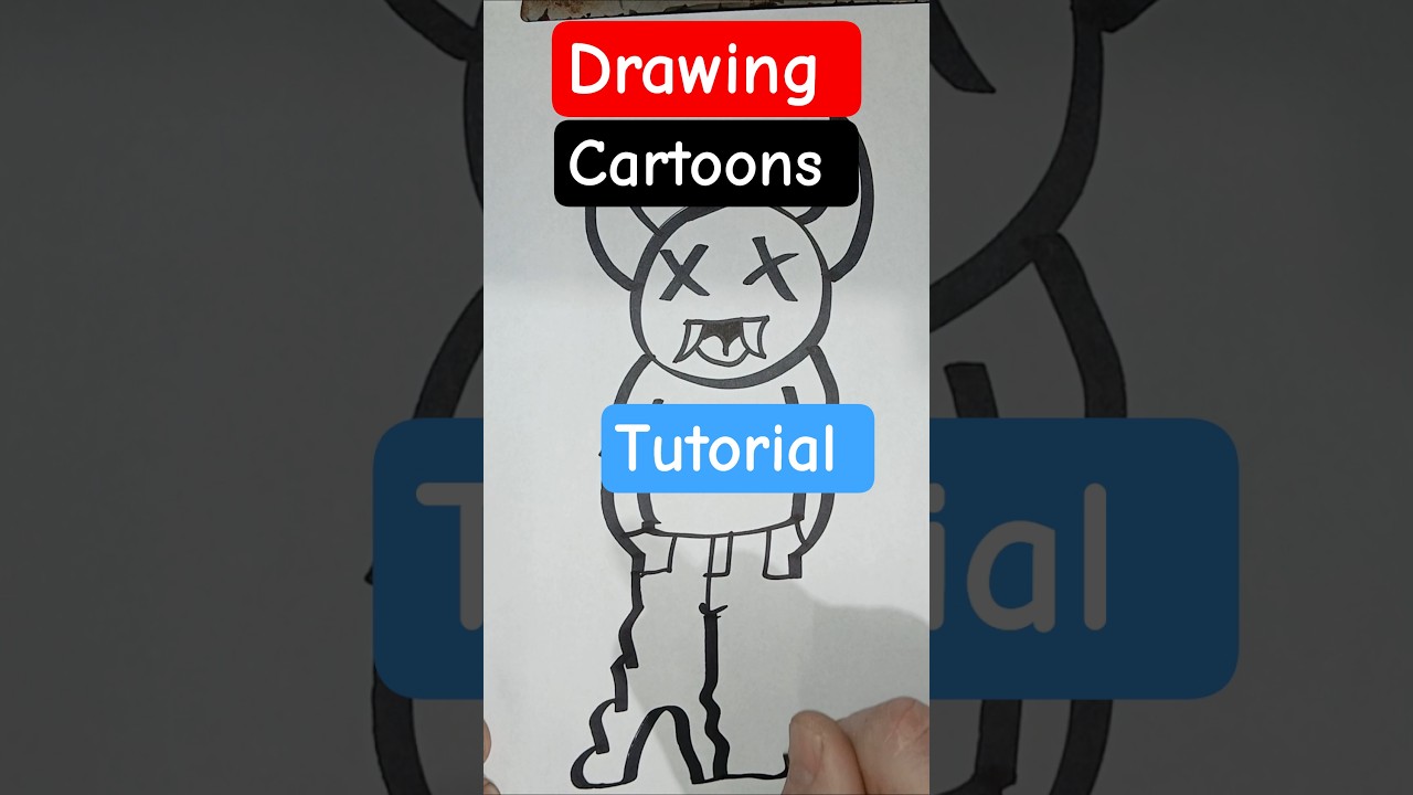 drawing cartoons tutorial #foxart13 #satisfying #drawing #art