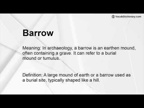 Barrow Meaning