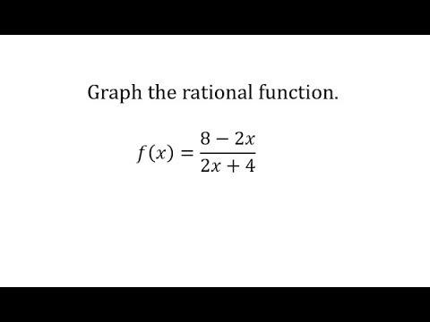 Determine Key Components and Graph a Rational Function (linear/linear ...