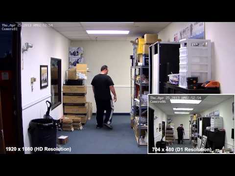 1080P (1920 x 1080P) HD-SDI Surveillance Video VS D1 (704 x 480) Security Camera Comparision