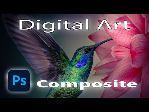 HummingBird / Flower | Digital Art Composite in Photoshop