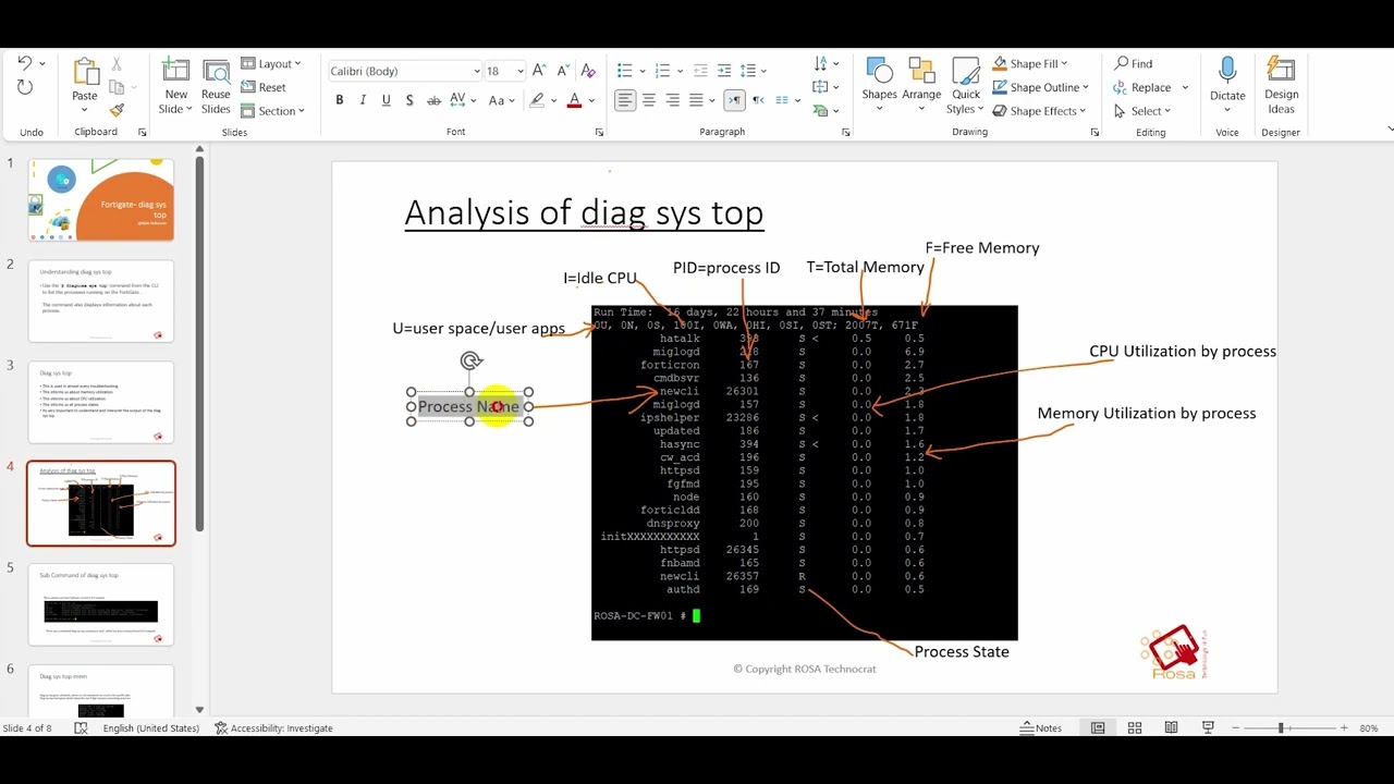 Fortigate Understanding CPU & Memory utilization (diag sys top) #fortios #troubleshooting