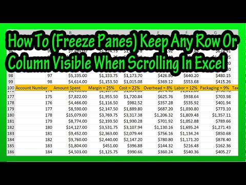 How To (Freeze)Make Or Keep Rows Or Columns Visible When Scrolling In An Excel Spreadsheet Explained