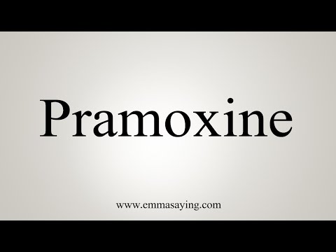 How To Say Pramoxine
