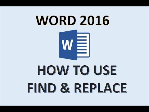 Word 2016 - Use Find & Replace - How to Search Words and Text in MS Microsoft Document File Tutorial