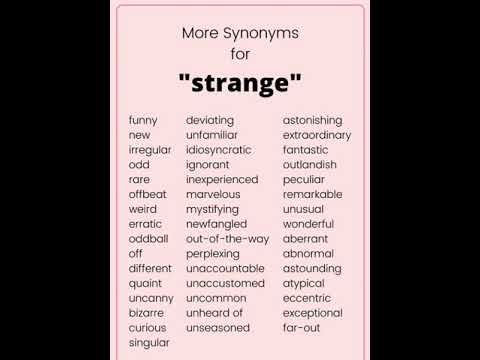 Improve Your Vocabular | Synonyms for the word STRANGE #vocab #synonymswords #shorts #english