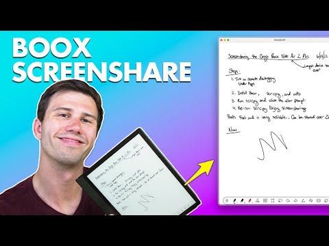 How to screen share on Boox Note Air 2 Plus