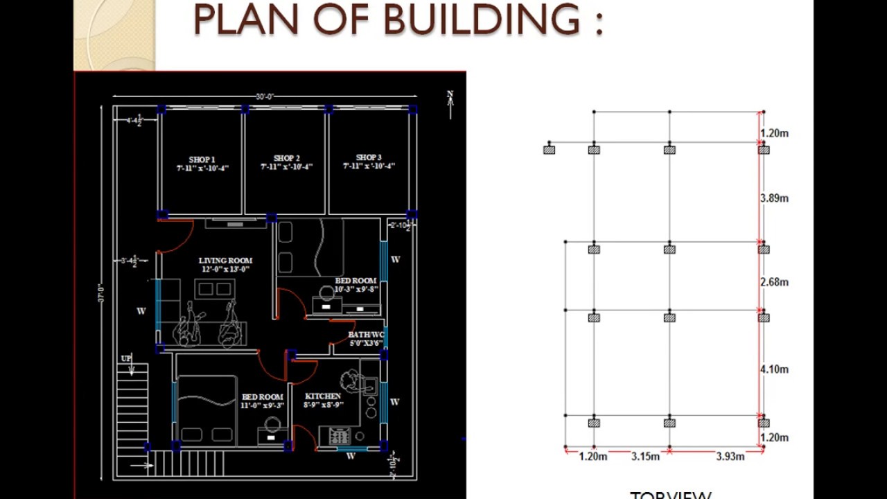 Analysis and design of G+1 Building on staad pro PPT