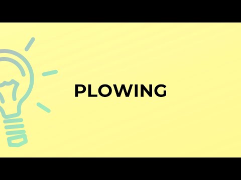 What is the meaning of the word PLOWING?
