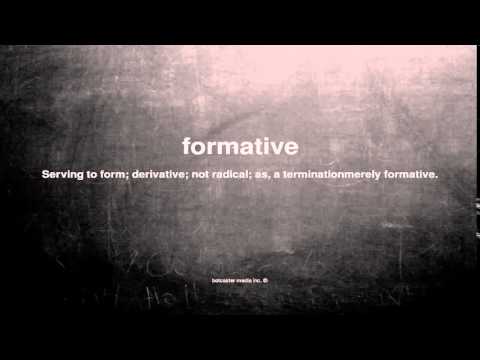 What does formative mean