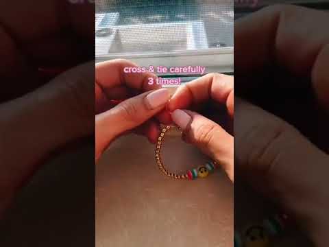 How to tie a Clay Bead Bracelet✨