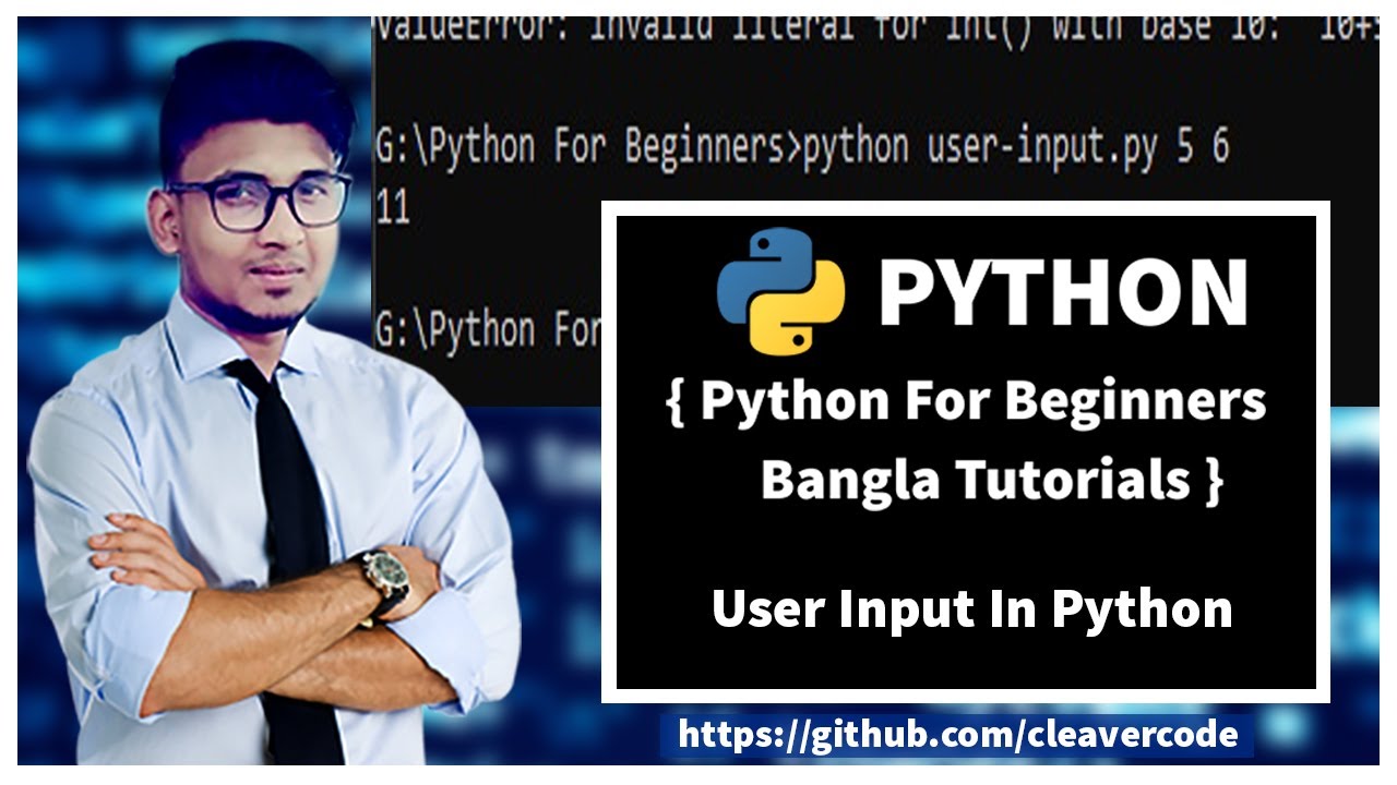 #9 User Input In Python A-Z | Python For Beginners Bangla Tutorial| CleaverCode